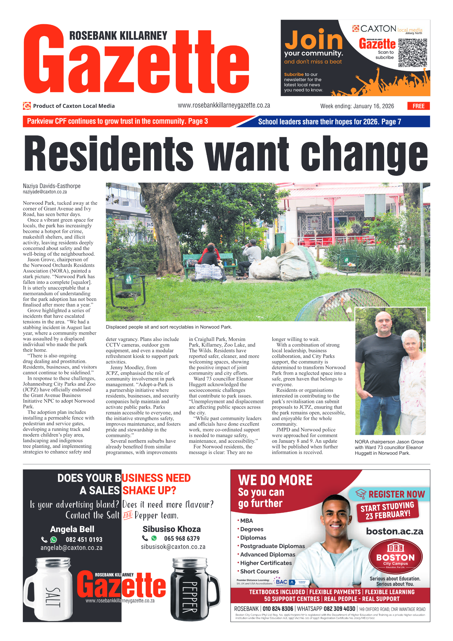 Rosebank Killarney Gazette 16 January 2026 | Rosebank Killarney Gazette